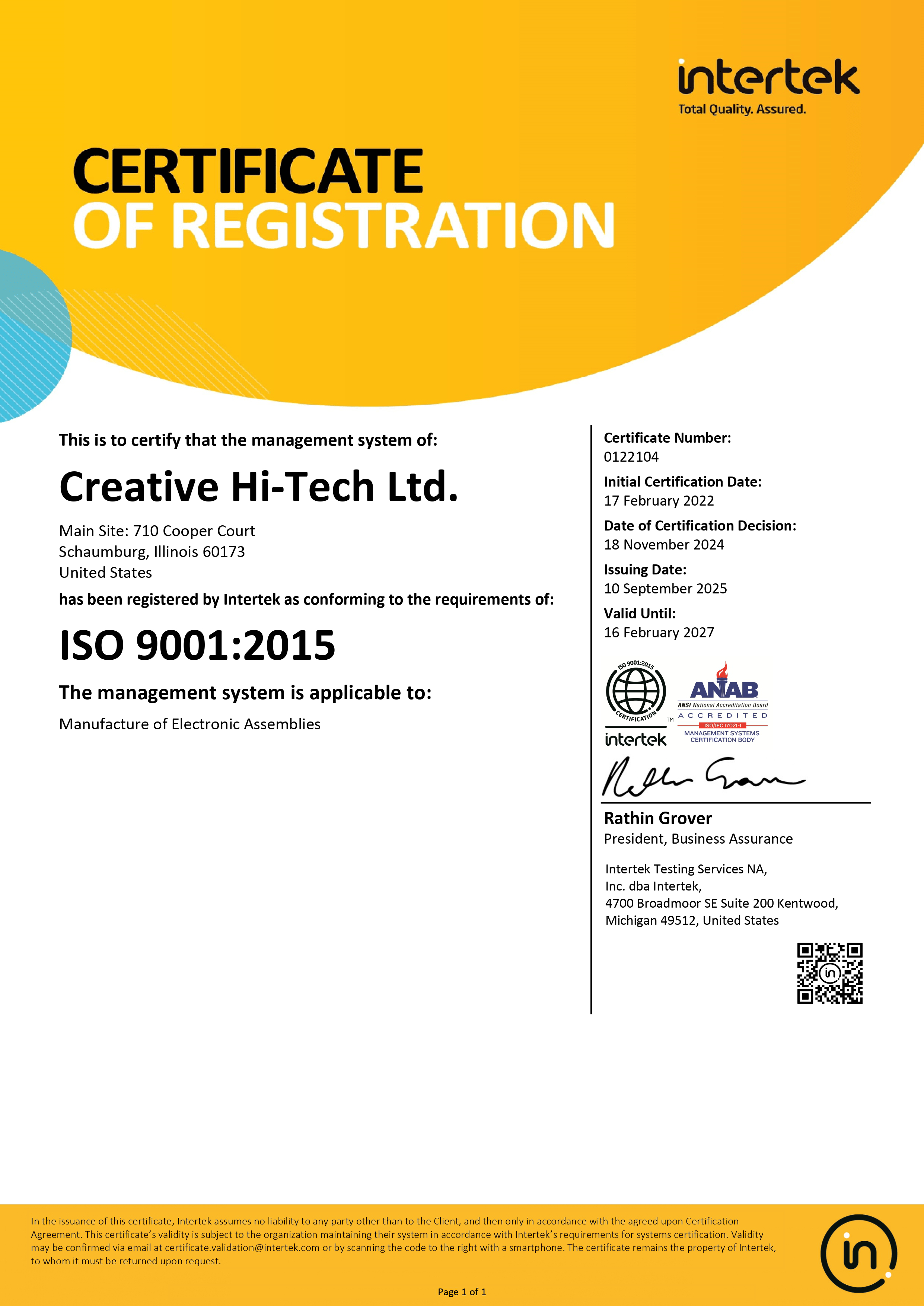 Complete PCB Assembly Services | Creative Hi-Tech